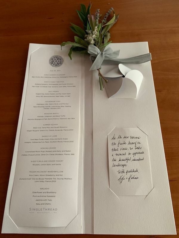 An Evening at SingleThread Restaurant